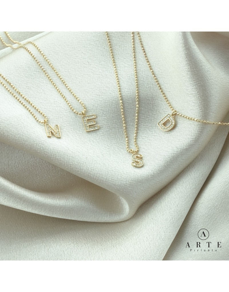 Bumpy Chain Harf Kolye